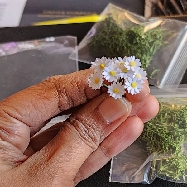 12 Miniature Cosmos Flowers Kit Flower 1:12 Scale Dolls House Garden ...
