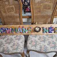 Colorful Letter - Embroidered Wool Ornament Alphabet Initials Abcs ...