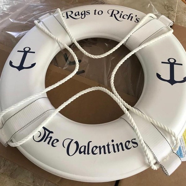 Custom Life Ring | Custom Life Ring - | Custom Pool Decor | Custom Boat ...