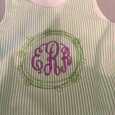 Girly Monogram Frame Embroidery Design. Pretty Text Fame in Doodle ...