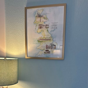 Wizarding Watercolor Print Set Hand Painted Room Decor Magical Wall Art, Paintings, Tourism ...