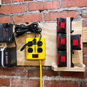 Wall Mount for Dewalt DCB102 Charger With Optional Battery Mounts, Made ...