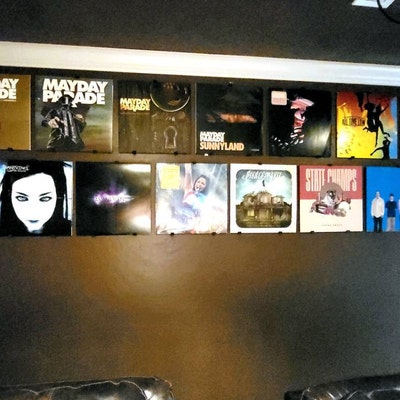 Multi-pack Minimalist Vinyl Wall Mounts Damage-free Album Holders, Wall ...