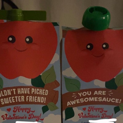 Applesauce Kids Valentine Printables, Awesomesauce, Classroom Valentine ...