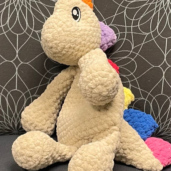 Sleepy Snuggle-saurus Rag Doll Crochet PATTERN / Rag Doll Pattern ...