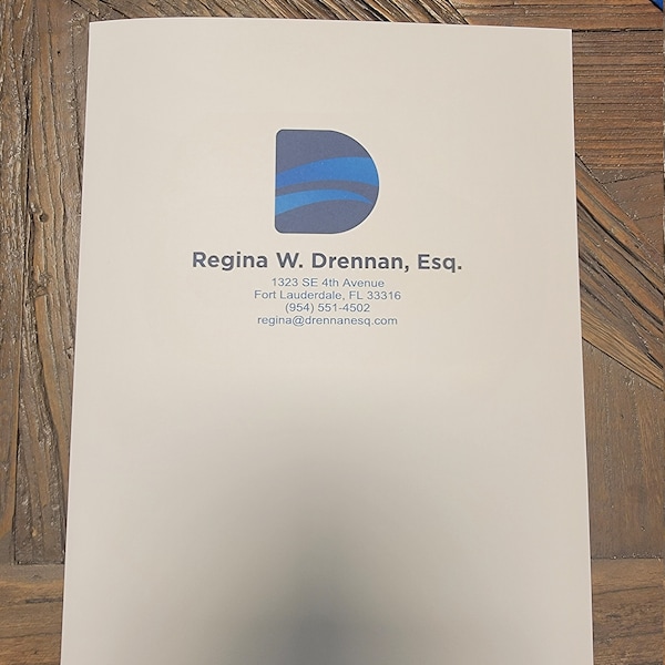 100 Custom Foil Stamped Pocket Folders, Branded Folders, Company ...