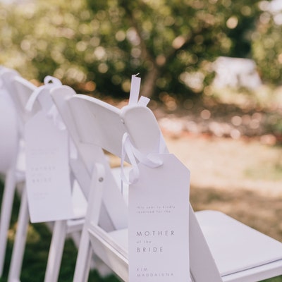 Minimalist Wedding Seating Tag Reserved Seating Template Modern ...