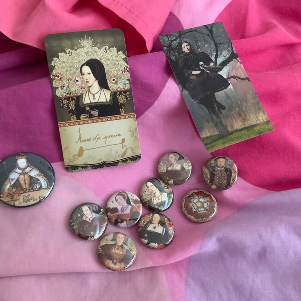 The Tudors King Henry VIII and His Six Wives Set of 8 Pins or Magnets ...
