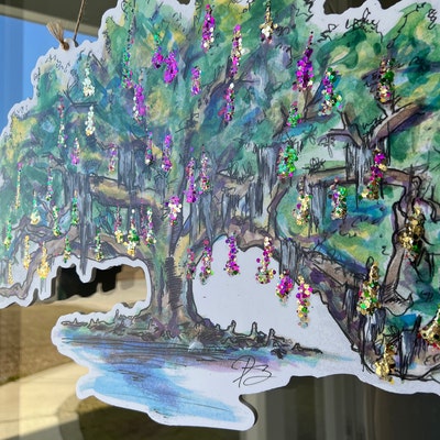 Mardi Gras Tree of Life: New Orleans Art, Door Hanger, New Orleans ...