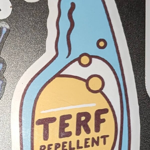 TERF Repellent Sticker Anti Terf Vinyl Sticker Transgender Pride Laptop ...