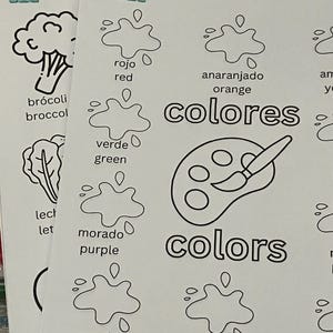 Bilingual Spanish English Coloring Pages Kids, Preschool, Kindergarten ...