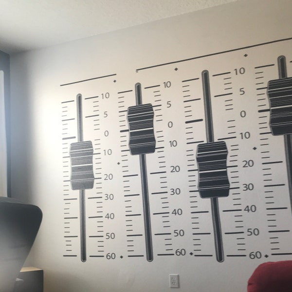 Audio Wave Wall Decal - Sound Wave Wall Sticker Recording Studio Music ...