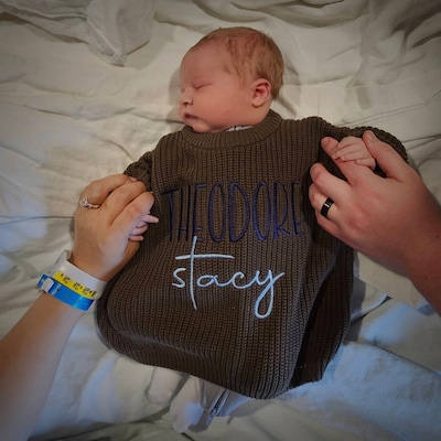 Personalized Embroidered Baby and Toddler Sweater, Embroidered ...