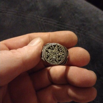 Masonic Ring Sterling Silver 925 MASTER MASON Masonic Compass Sacred ...