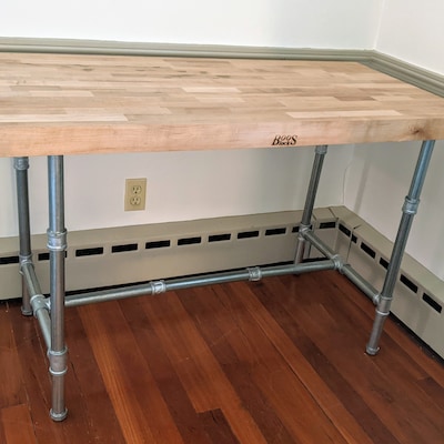 Industrial Pipe Table Base Kit for Kitchen, Dining Room or Kitchen ...