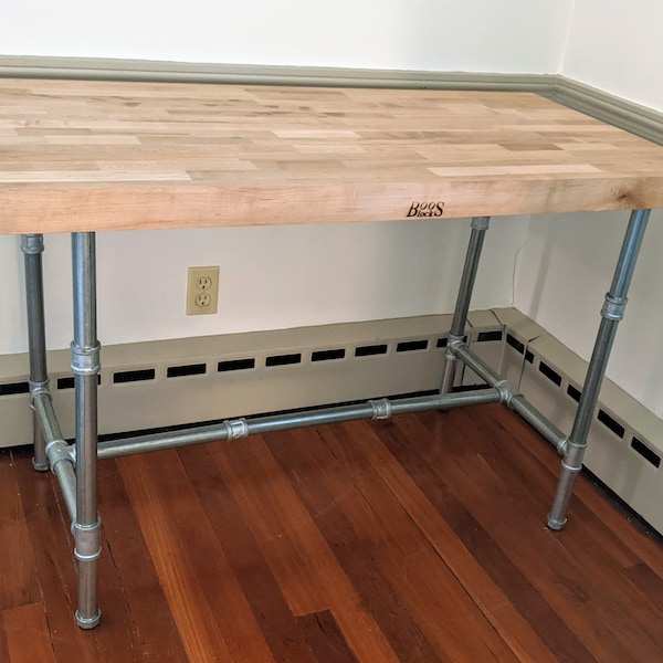 Industrial Pipe Table Base Kit - for Kitchen, Dining Room or Kitchen ...