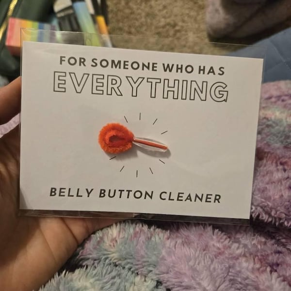 Red Belly Button Lint Brush Gag Gift Stocking Stuffer | Belly Button ...