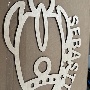 Rocket Name Sign Nursery Decor Personalized Wood Sign - Etsy