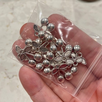 50 Heart Charms,love Pendant,made With Love, Antique Silver Tone,double ...