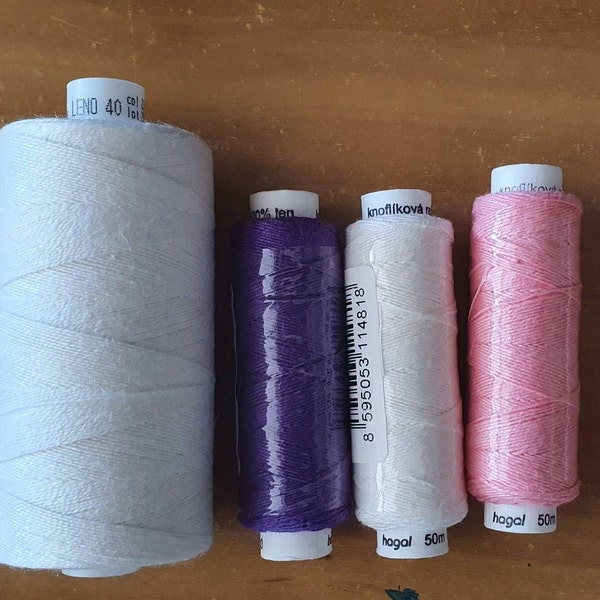 5/10/20 Red Spools of Linen Thread, Hand & Machine Quilting Sewing ...