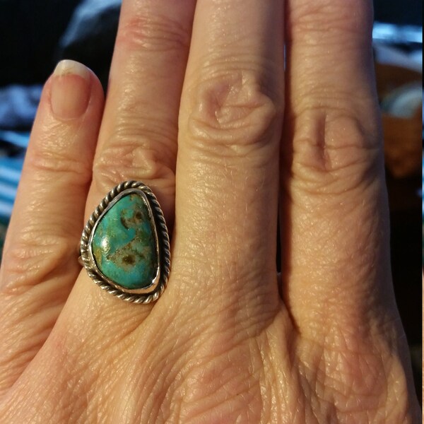 Vintage Rare Blue Lander Ring - Etsy