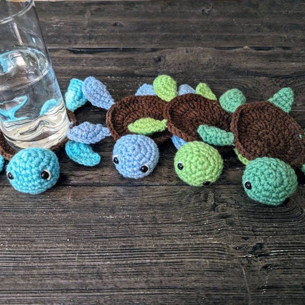 Crochet Turtle Coaster PDF PATTERN - Etsy