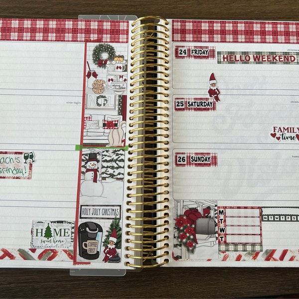 Holly Jolly Christmas Planner Sticker Kit, Christmas Weekly Planner Kit ...