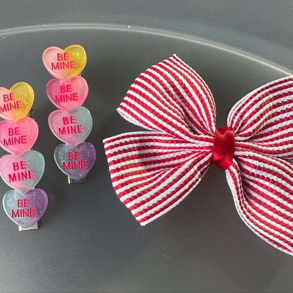 Disco Sheer Bow - Sparkly Wired Ribbon Hair Bow, Party Hair Clip, Dance ...