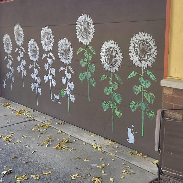 Giant Sunflower Wall Art Stencil – Floral Stencils for Walls – Large ...