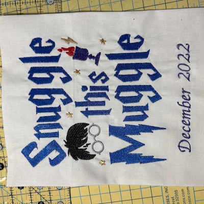 Snuggle This Muggle Digitized Embroidery Design DIGITAL DOWNLOAD - Etsy