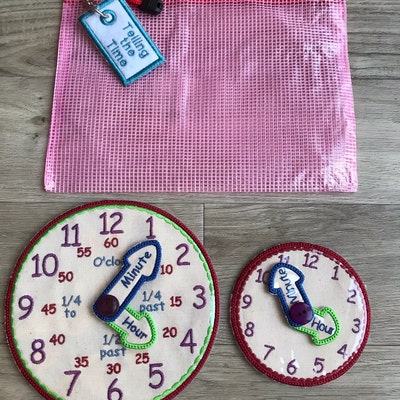 Teaching Clock Embroidery Design File - Etsy