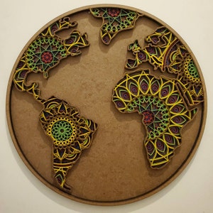 WORLD Laser Cut File Cnc SVG Dxf Cut Files Template for Laser - Etsy