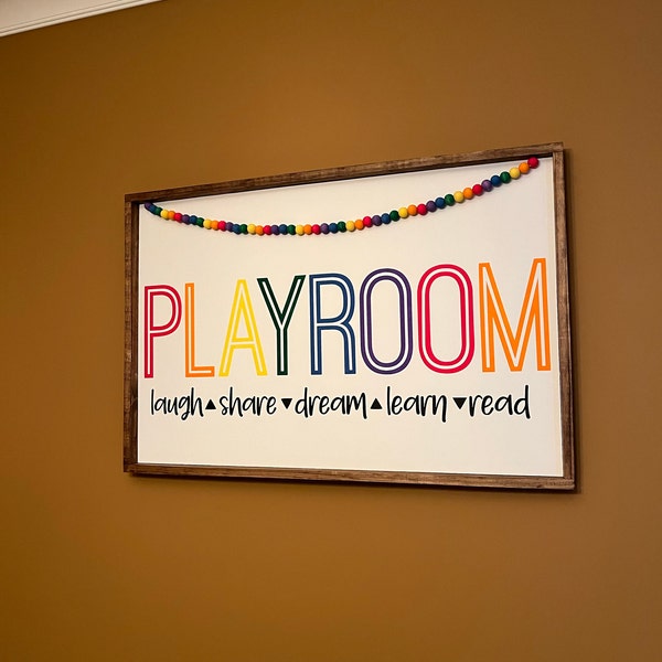 Personalized Playroom Wood Sign, Custom Playroom Sign, Playroom Sign ...