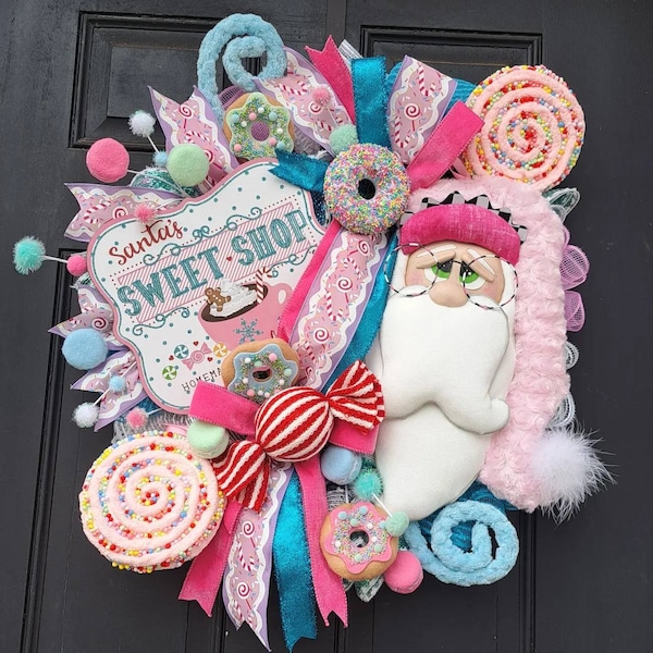 Christmas Sign, Santa Sign, Santa’s Sweet Shop Sign, Gingerbread Man ...