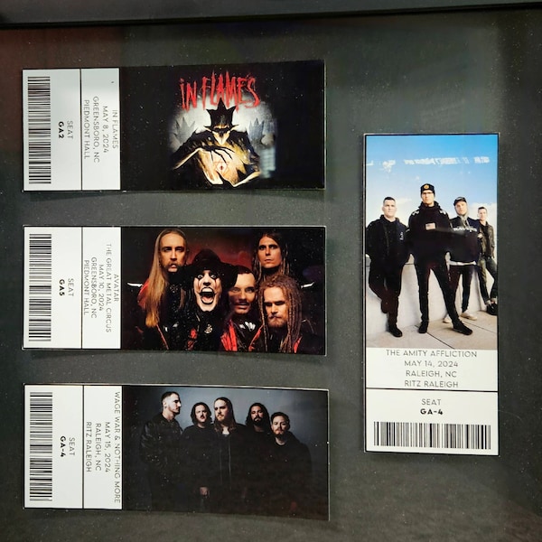 Physical Ticket Custom Personalized Laminated Concert Event Ticket ...