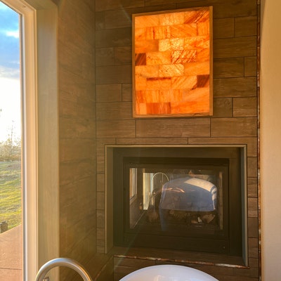 Himalayan Salt Ceiling Panel Light Wall Sconce PLEASE READ Description ...