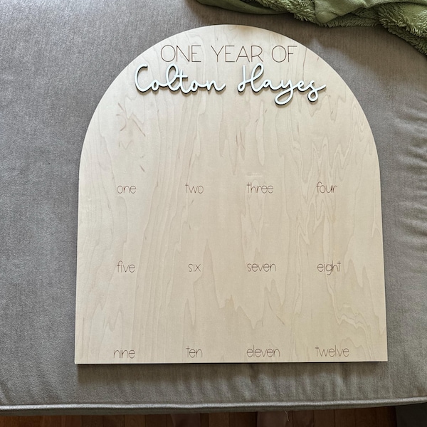 My First Year One Year of Photo Board Wooden Milestone Board 1st ...