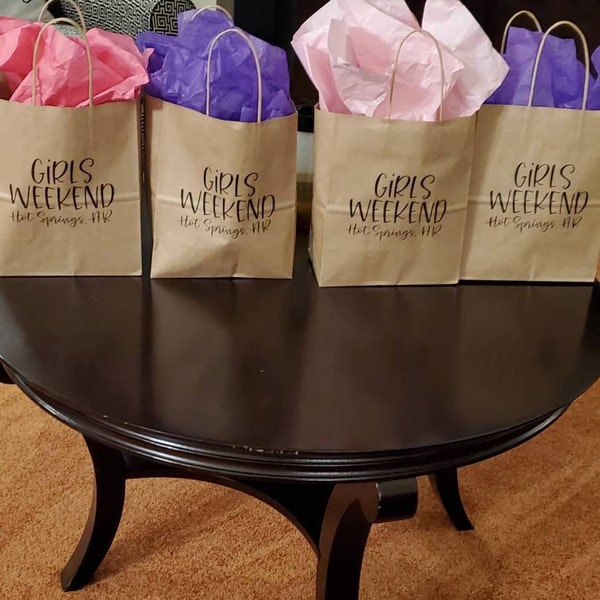 Girls Weekend Gift Bag - Girls Getaway - Gift Bag - Personalized Gift ...