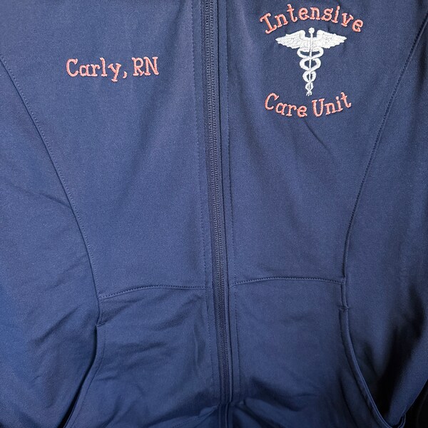 Nurse Jacket | Emergency Department Nurse Jacket | RN Zip Sweatshirt ...