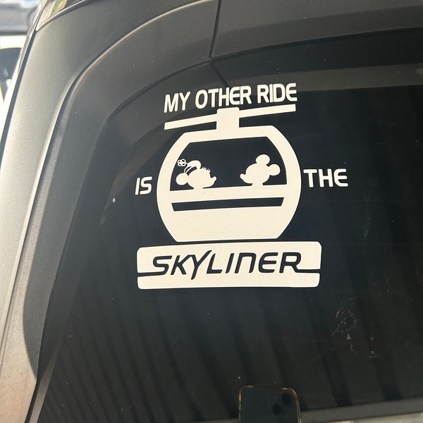 My Other Ride is the Skyliner Decal, Disney Decal, Disney Sticker ...