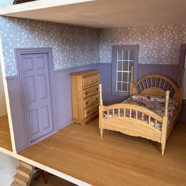 Dollhouse Wallpaper 1:12 Scale Printable Digital Download, Floral, 4 ...