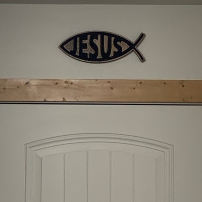 Jesus Ichthys Fish Christian Wall Art Wood Sign JESUS FISH - Etsy