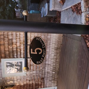 Classic Oval Double-sided Hanging Address Plaque, ONE Line Hanging ...