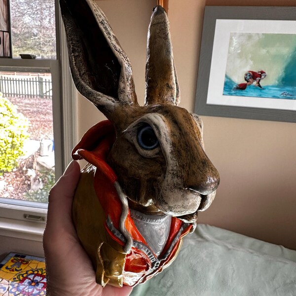 Made to Order - Hare Head - Wall Sculpture - Vintage - Rabbit Head ...