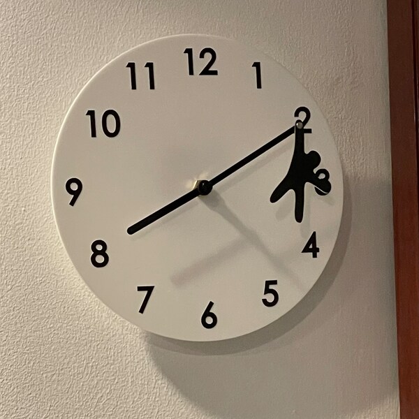 Minimalist Wall Clock With CLOCK FACE Hanging Man Wall Decoration ...
