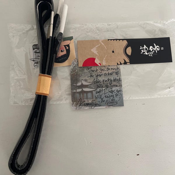 Mens Haori Himo, Japanese Dark Blue Silk Haorihimo, Kimono Jacket Cord ...