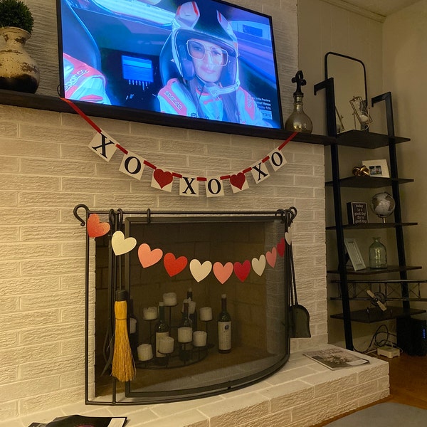 Valentines Banner / Heart Banner / Heart Bunting / Valentine’s ...