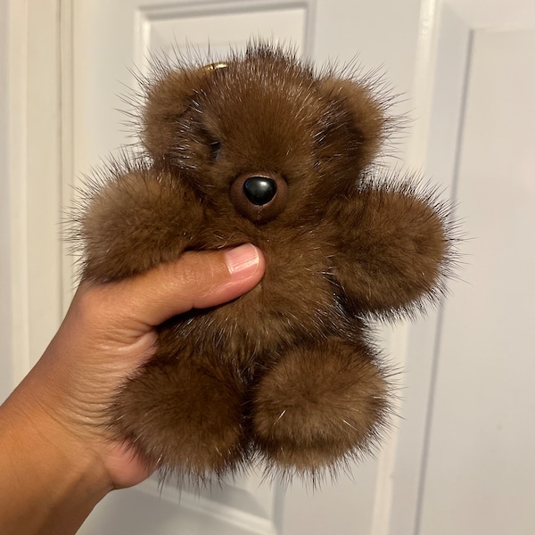 Rabbit From Natural Sheared Mink Fur, Pony Fur Ears, A Toy of Real Mink ...