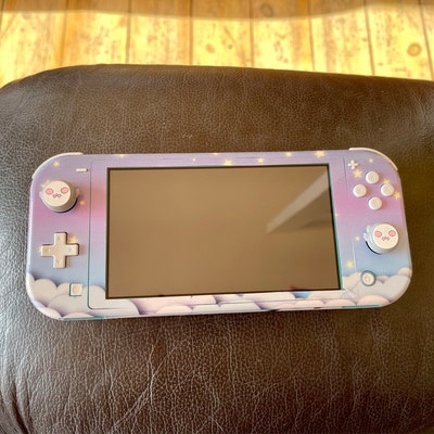 Nintendo Switch Lite Skin Clouds, Purple Starry Lunar Sky Switch Lite ...