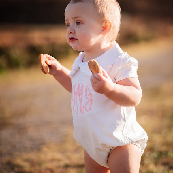 Monogrammed Bubble, Girls Summer Bubble, Personalized, Baby Clothing ...